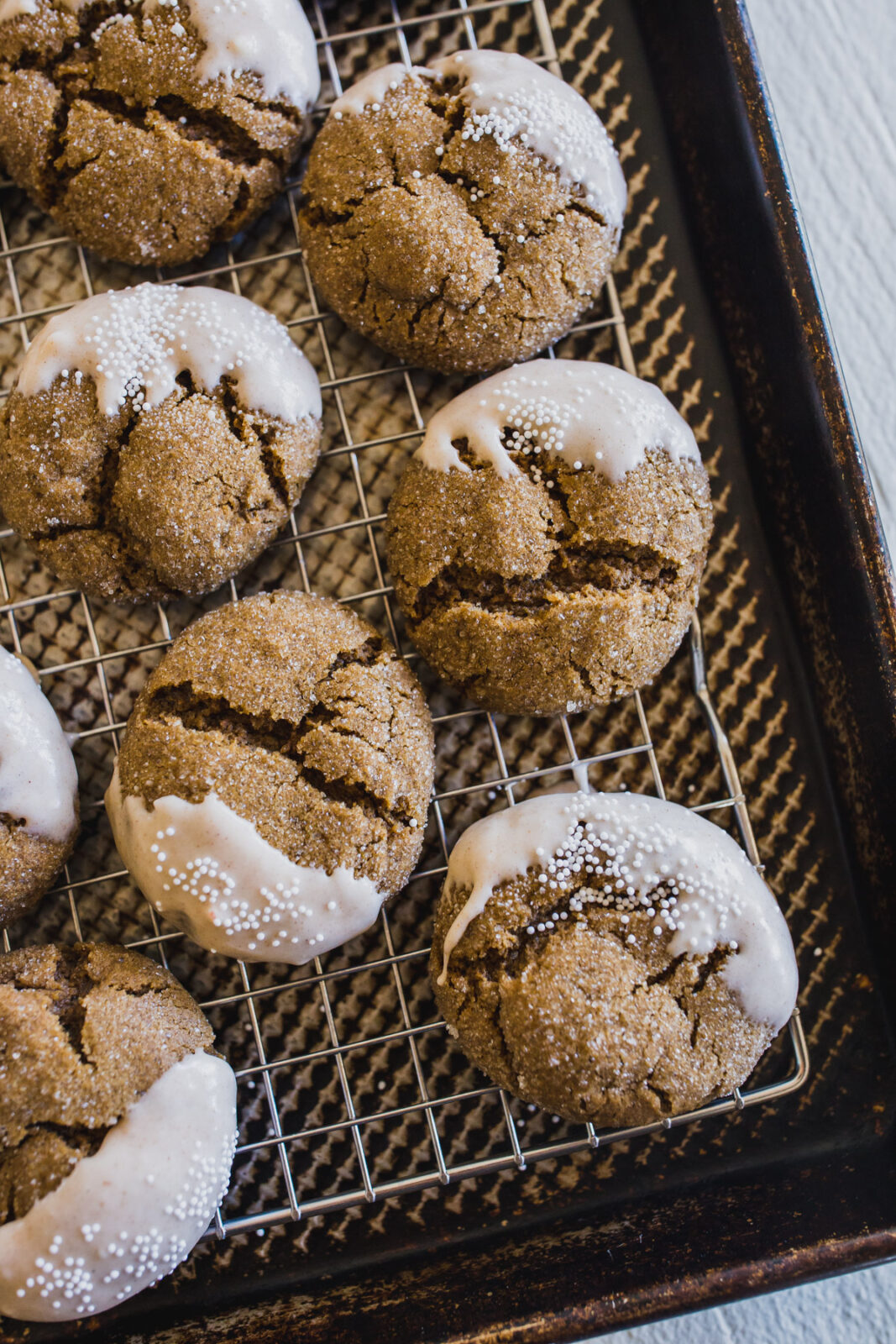 Perfect Soft Gingerbread Cookies with Maple Cinnamon Glaze